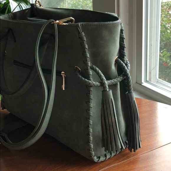 Monroe & Main | Bags | Olive Green Suede Purse | Poshmark